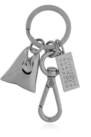 MAISON MARGIELA Keychain With Charms - Silver