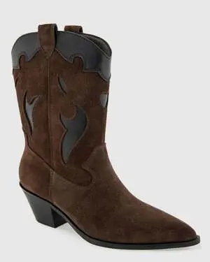 Splendid Angel Western Suede Bootie - Spice