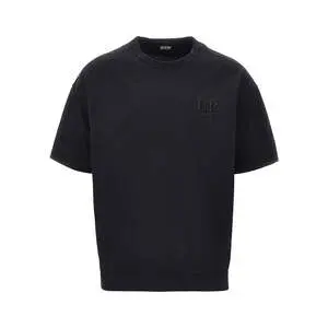 C.P. COMPANY Cotton Jerey T-hirt With Logo Embroidery - Black