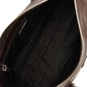 Prada Medium Bonnie Bag In Leather - Brown