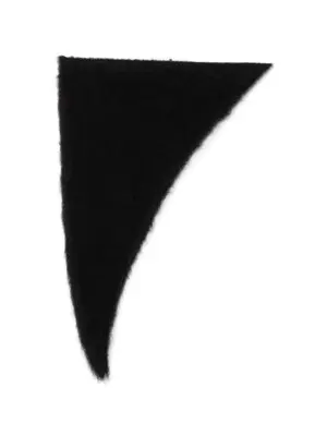 UMA WANG Scarf Triangle "fluffy Wool - Black