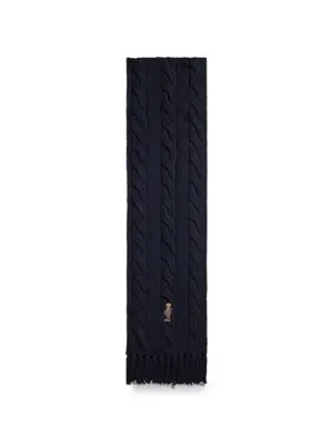Polo Ralph Lauren Scarf Wool Blend Navy