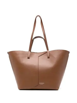 Emporio Armani Handbag Leather Shopping Bag - Brown