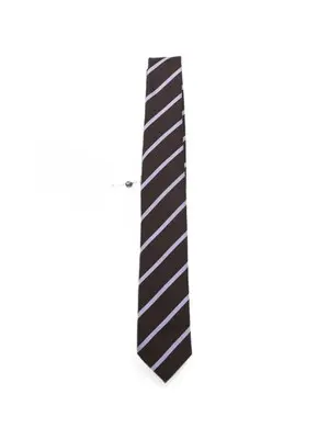 THE FRANKIE SHOP Striped Neck Tie - Brown