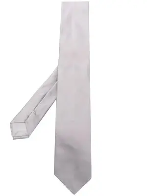 Giorgio Armani Silk Diagonal Stripe Neck Tie - Gray
