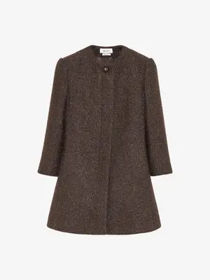 Alexander McQueen Metallic Tweed Coat