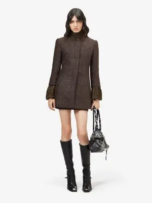 Alexander McQueen Metallic Tweed Coat