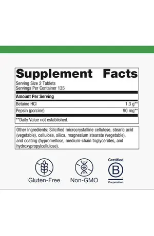 METAGENICS Spectrazyme Betaine Hcl Digestive Support Capsules 270 Capsules