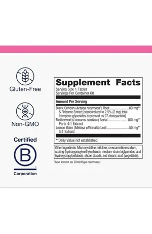 METAGENICS Black Cohosh Plus Menopause Relief Support 60 Tablets