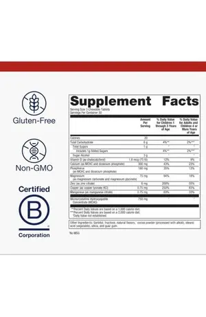 METAGENICS Bone Builder Chewable Supplement Calcium Vitamin D Magnesium 90 Chewable Tablets