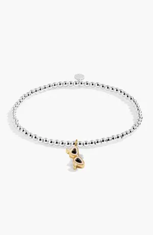 A LITTLES & CO Beaded Bracelet With Sunglasses Charm