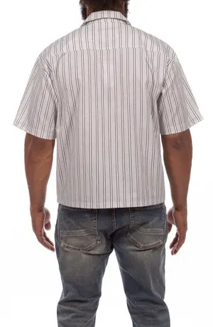 ICECREAM Giant Stripe Cotton Camp Shirt