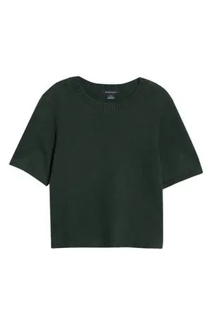 Sanctuary Crewneck Sweater Tee With Short Sleeves - Forest