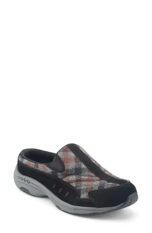 Easy Spirit Traveltime 20th Anniversary Edition Leather Clog Sneaker - Blk01