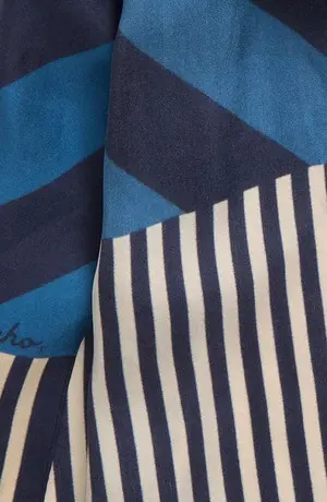 Echo Striped Silk Oblong Scarf
