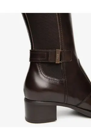 NEROGIARDINI Block Heel Leather Boot