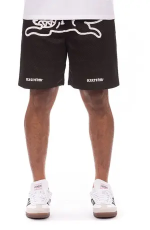 ICECREAM Slurpee Mesh Shorts - Black