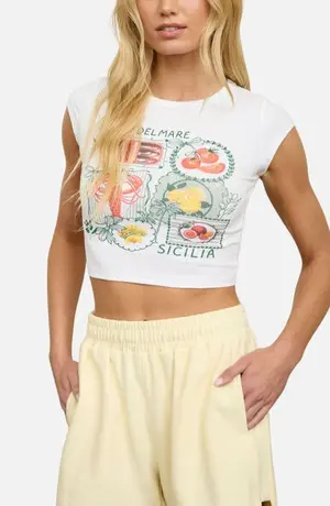 J.O.A. Sicilia Graphic Crop T-shirt