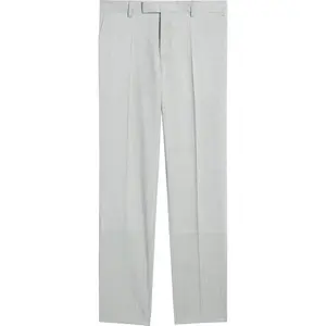 BOSS Genius Pinstripe Wool Trousers - Open Grey