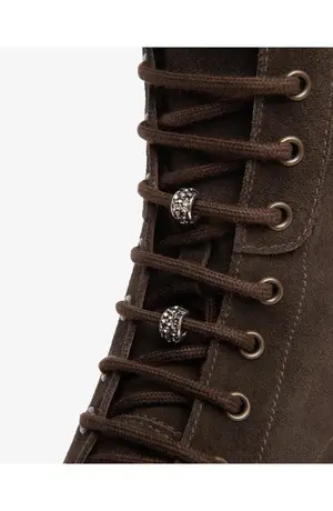 NEROGIARDINI Block Heel Combat Boot - Chocolate
