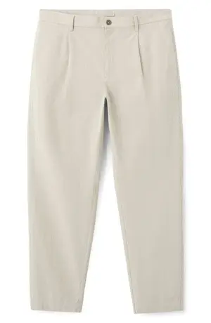 Mango Tonal Stripe Relaxed Fit Pants