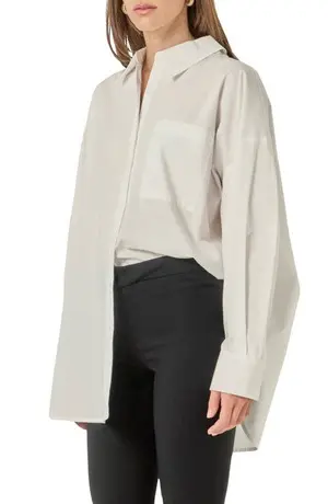 English Factory Oversize Button-up Shirt - White
