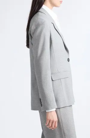 Emporio Armani Structured Single-button Blazer With Peak Lapels