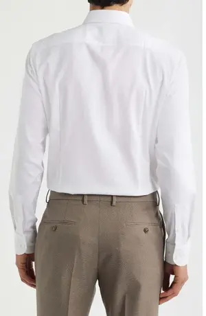 BOSS Hank Slim Fit Stretch Cotton Dress Shirt - White