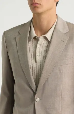 BOSS Virgin Wool Suit - Medium Beige