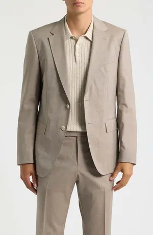 BOSS Virgin Wool Suit - Medium Beige