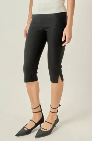 English Factory Side Slit Capri Pants