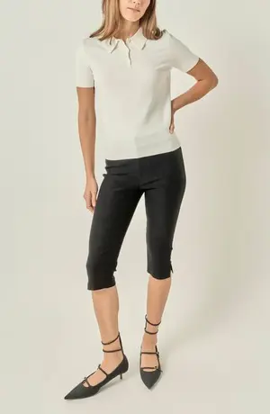 English Factory Side Slit Capri Pants