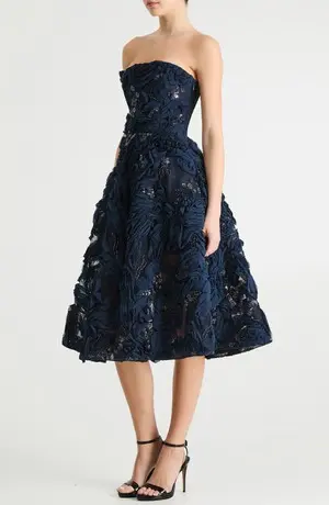 HELSI Strapless Embellished Cocktail Dress