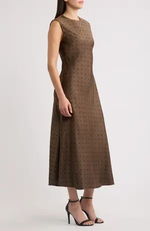 Sam Edelman Polka Dot Satin Maxi Dress