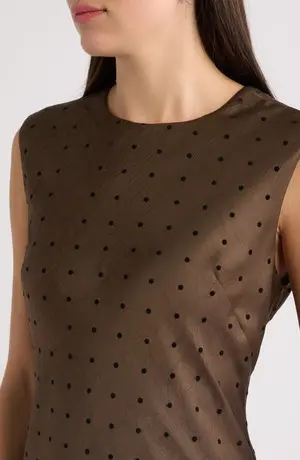Sam Edelman Polka Dot Satin Maxi Dress