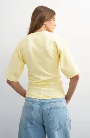 Topshop Drawcord Detail Crop Top
