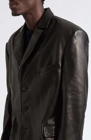 LU'U DAN Leather Blazer
