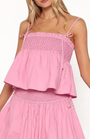 PETAL & PUP Mireille Babydoll Top - Pink