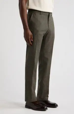 BOSS Genius Slim Fit Wool And Linen Trousers