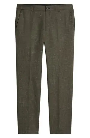 BOSS Genius Slim Fit Wool And Linen Trousers