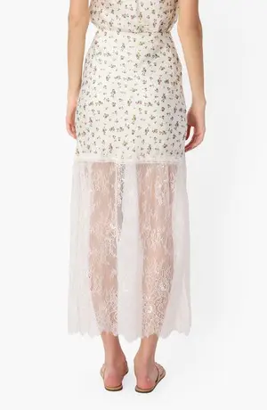 Cami Nyc Flo Midi Skirt With Lace Hem