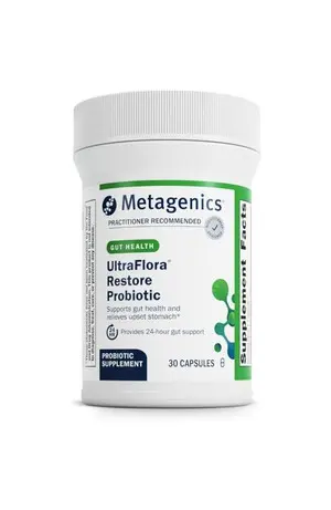 METAGENICS Ultraflora Restore Probiotic Gut Health Supplement 30 Capsules - None