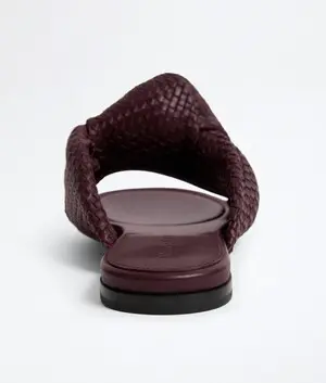 Bottega Veneta Cherry Flat Mule - Deep Mahogany