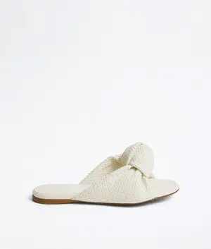 Bottega Veneta Cherry Flat Mule - Alabaster