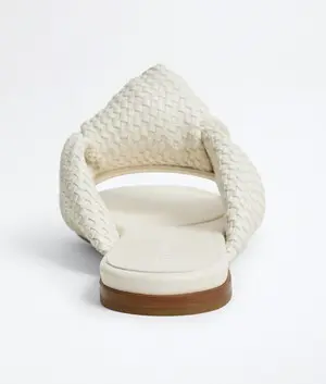 Bottega Veneta Cherry Flat Mule - Alabaster