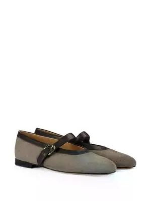 DOUCAL'S Buckle-fastening Suede Ballet Flats - Grey