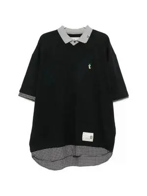Mihara Yasuhiro Layered-design Logo-patch T-shirt