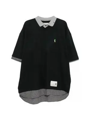 Mihara Yasuhiro Layered-design Logo-patch T-shirt