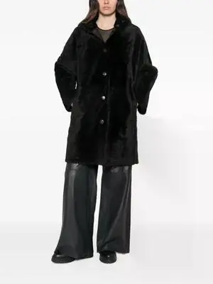 YVES SALOMON Reversible Shearling Jacket - Black
