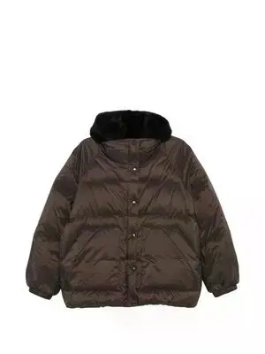 YVES SALOMON Quilted Hooded Jacket